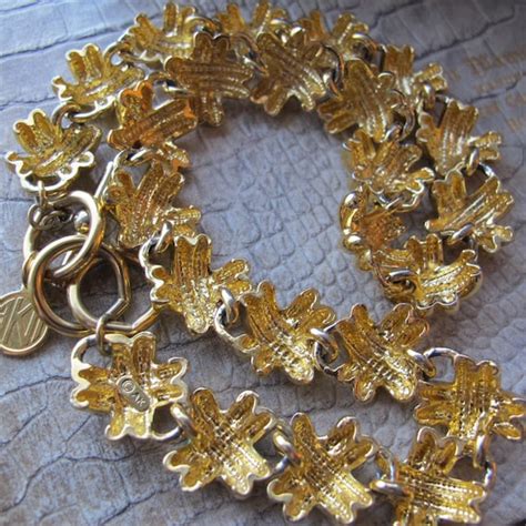 Anne Klein S Xxx Gold Tone X Link Chain Necklace Gem