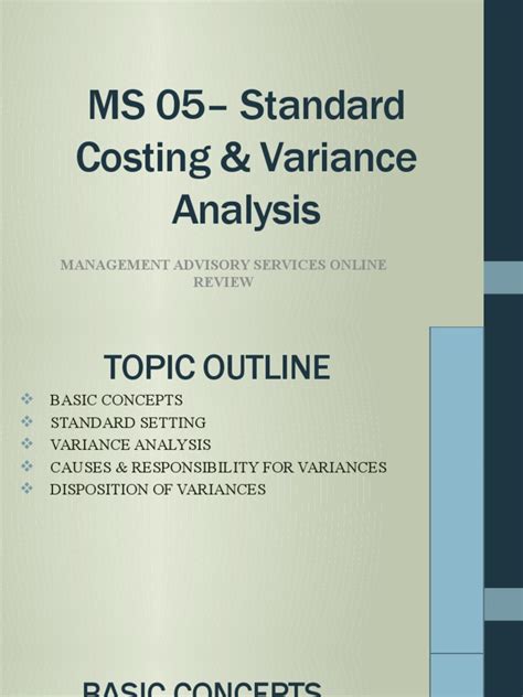 ms 05 standard costing variance analysis pdf labour economics
