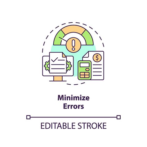Minimize Errors Concept Icon Accurate Calculations Accounting