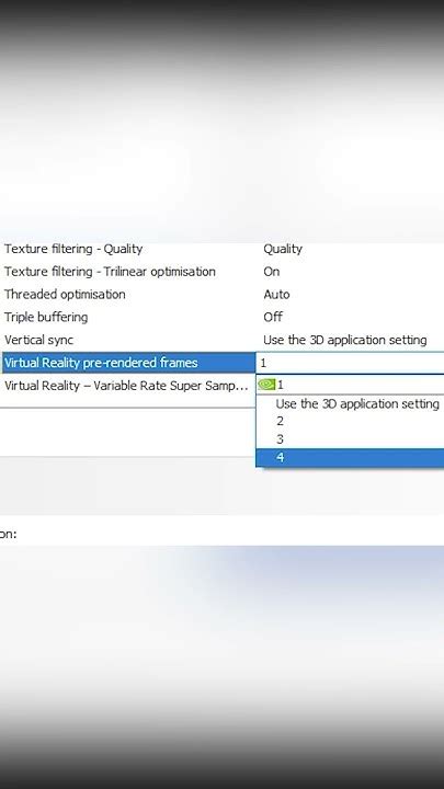 Nvidia Virtual Reality Pre Rendered Frames 1 Or 4 Maximum Pre