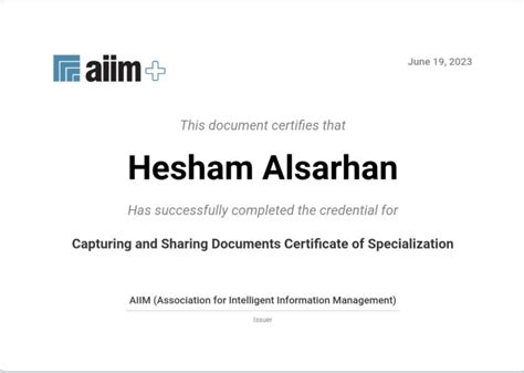 Hesham Alsarhan On Linkedin Im Happy To Share That Ive Obtained A