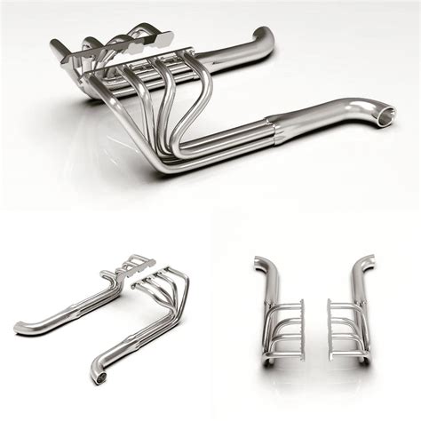 112 Chevy Big Block Side Pipe Headers 3dscaleparts