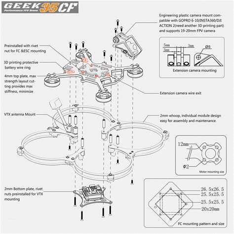 GEEK CF FPV CINEMATIC DRONE FRAME KIT GOFLY RC