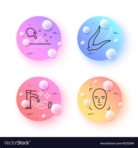 Face Detection Corn And Skin Moisture Minimal Vector Image