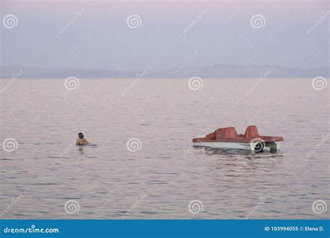 Woman Bathing In Red Sea Egypt Editorial Image Image Of Solitude
