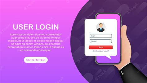 Premium Vector Sign In To Account User Authorization Login