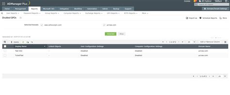 Active Directory GPO Status Reporting Tool ADManager Plus