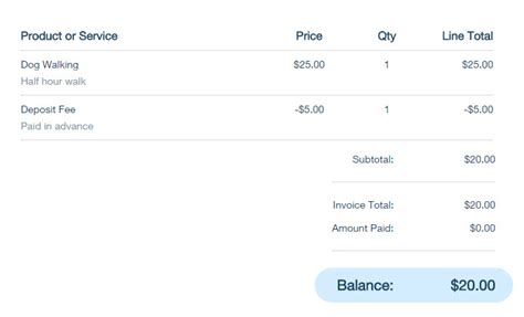 Partial Payment Invoice Template PDF Template