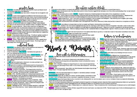 Aqa Psychology Paper 3 Issues And Debates Study Guide 2024 2025 Studocu