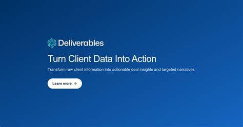 Deliverables Ai From Data To Drafts In Minutes