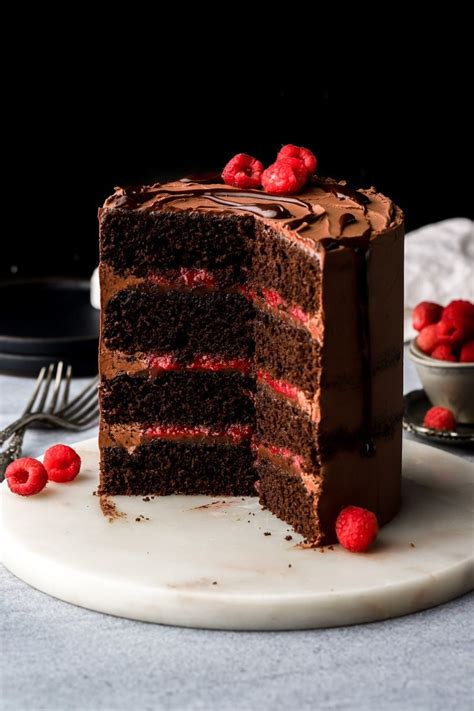 Chocolate Raspberry Cake Naked Chocolate Raspberry Cake