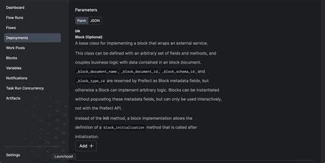 Blank Page Error Passing Block Input To Deployed Flows In Prefect Ui