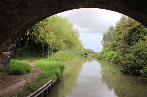 Canal Bridge Point Of View From Canal Boat Stock Image Image Of