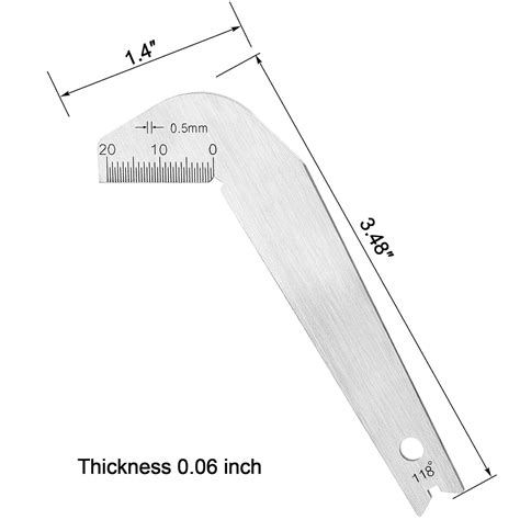 Pagow 118 Degree Drill Bits Gage Twist Drill Angle Gauge Grinding Angle Drill Protractor