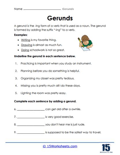 Gerunds Worksheets 15 Worksheets Library Worksheets Library