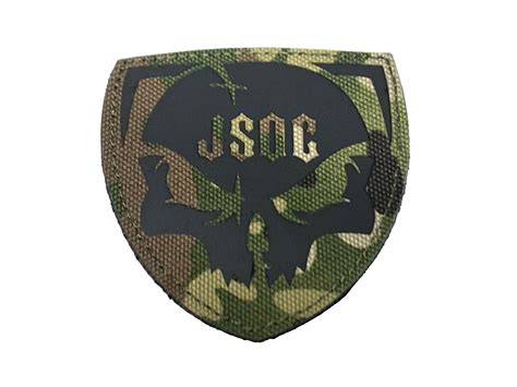 Jsoc Skull Morale Patch Camo Black Version Eagle6