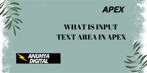 What Is Input Text Area In Apex Learn Salesforce With Anuhya Digital