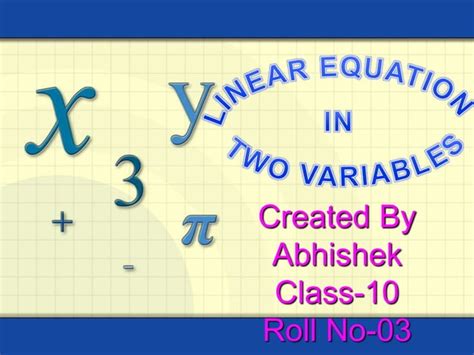 Maths Ppt For Linear Equation In One Variable Class 10th Ppt
