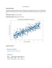 Linear Regression Docx Linear Regression Dataset Description Testing The Relationship Between
