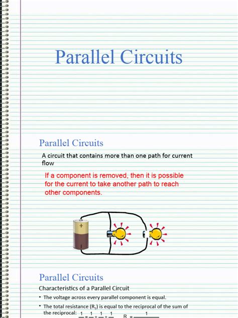 Lecture Parallel Circuits Pdf Series And Parallel Circuits