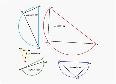 Semi Circle Shape Pythagoras Theorem With Semicircles Hd Png Download Kindpng
