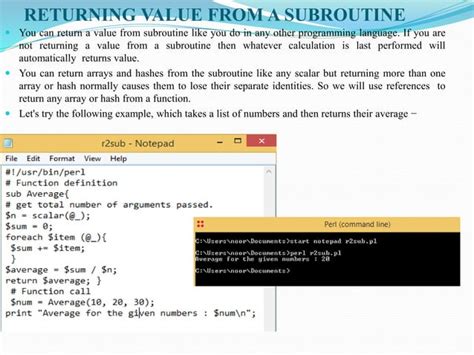 unit 1 subroutines in perl ppt