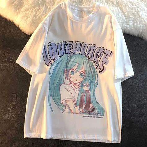 Mspretty 요정 일본 애니메이션 여성 티셔츠 여름 반팔 티셔츠 하라주쿠 카와이 스트리트웨어 패션 티 2022 신상 의류 Aliexpress