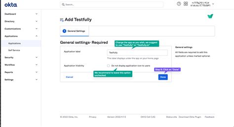 Testfully Integration With Okta As Identity Provider For Single Sign On