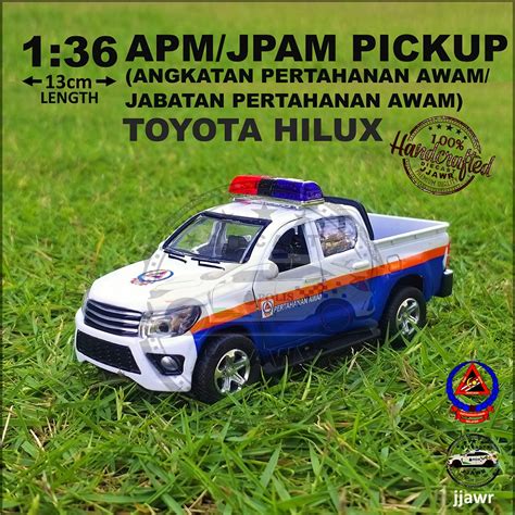 Pickup Apm Jpam 1 36 Angkatan Pertahanan Awam Jabatan Pertahanan Awam Pickup Truck Model Diecast