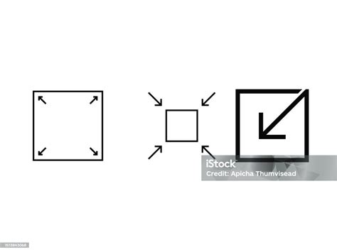 Scalability Icons In Flat Style Isolated On White Background Simple Abstract Icon In Black Line