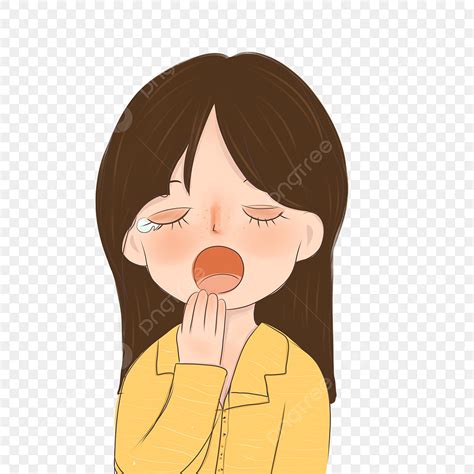 Yawn Cartoon Face Yawning Emoji Emoticon Smiley Clipart Free