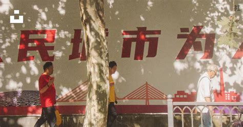 한 무리의 사람들이 나무 옆 보도를 걷고 있다 사진 Unsplash의 무료 바깥 이미지