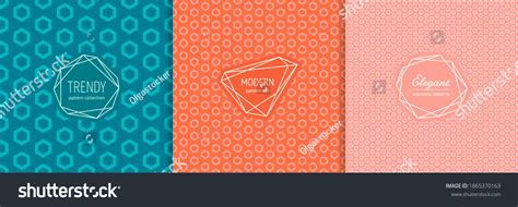 Modern Abstract Seamless Pattern Collection Stylish Stock Vector Royalty Free