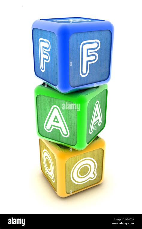 FAQ Building Blocks Stock Photo Alamy