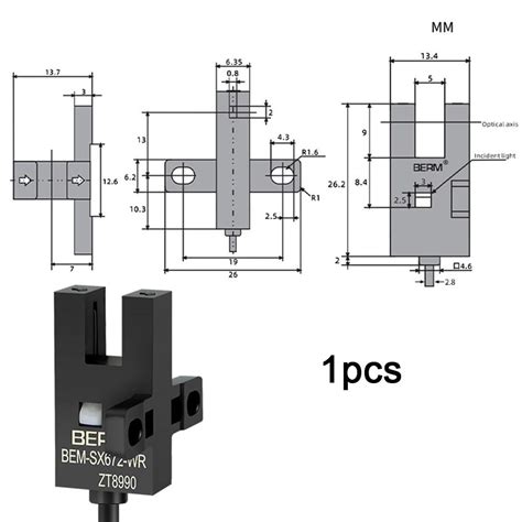 Photoelectric Switch U Type Sensor Switch With 1m Cable Proximity Switch Npn Induction Sensor
