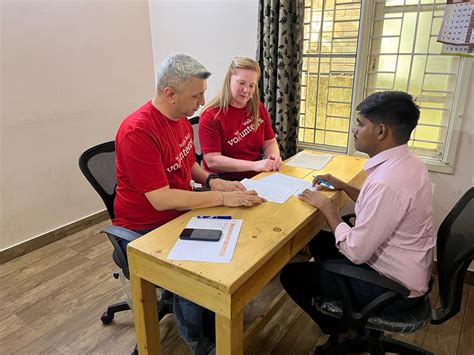 Volunteers Conducting Mock Interview Winvinaya Foundation