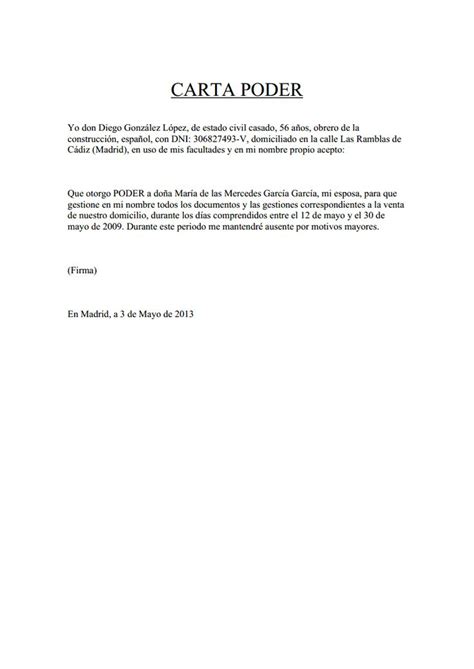 Carta Poder Simple Ejemplo De Carta Comercial Carta De Poder Ejemplo De Carta Formal