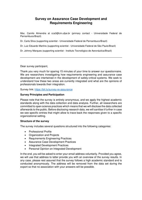 Pdf Survey On Assurance Case Development And Requirements Engineering