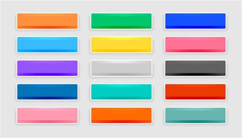 Free Vector Pack Of Blank Web Button Icon For Uiux App Design