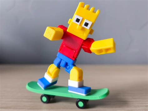 Bart Simpson Minecraft Style Action Figure By Spennolio Makerworld Download Free 3d Models