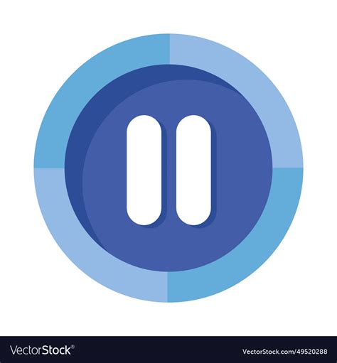 Ui Ux Element Pause Button Royalty Free Vector Image