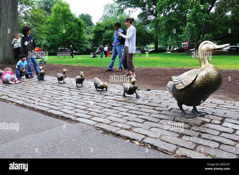 Make Way For Ducklings Bronze Sculpture In Boston Public Garden Boston