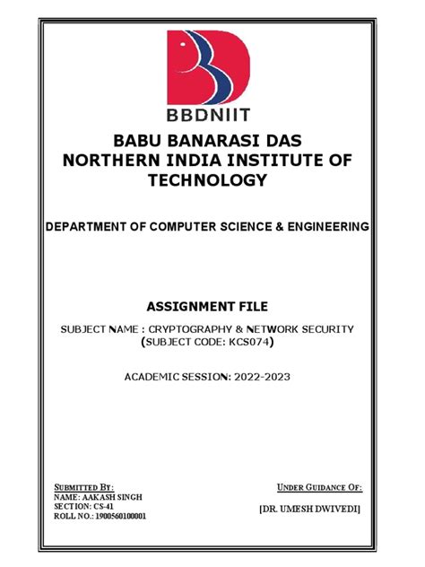 Assignment File Pdf Engineering Cryptography