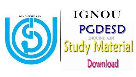IGNOU PGDESD Study Material Egyankosh Download
