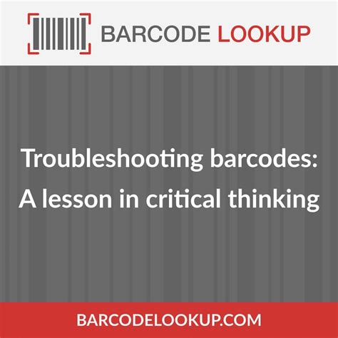 troubleshooting barcodes a critical thinking lesson
