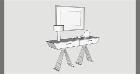 Console Table Gateway Table Lobby Table 3d Model Cgtrader