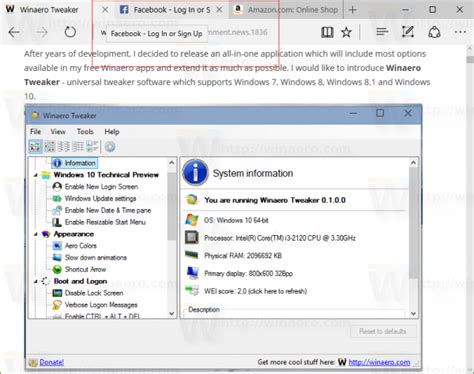 Disable Tab Preview Thumbnails In Edge In Windows 10