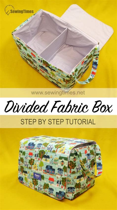 Sew Your Own Storage Box With Dividers And Flap Cover In 2024 Sewing