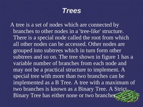 Ppt Trees A Tree Is A Set Of Nodes Which Are Connected By Branches To Other Nodes In A Tree