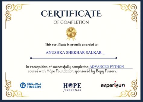 Advancedpython Pythonprogramming Hopefoundation Bajajfinserv Anushka Salkar